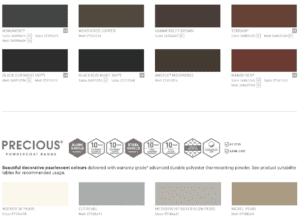Dulux Colour Range - Protective Powder Coating